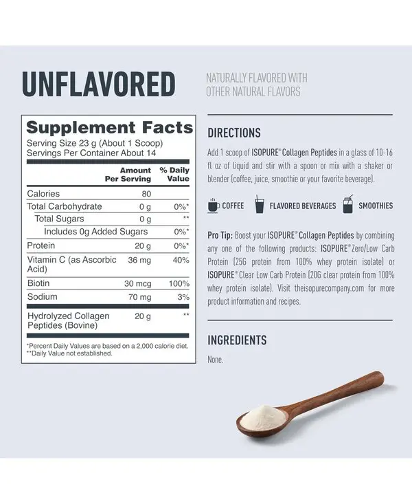 ISOPURE Collagen Peptides Powder