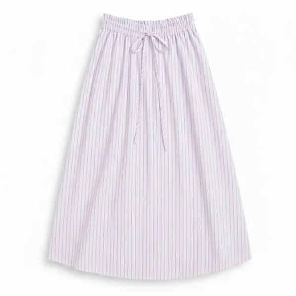 LUÚM Evian Striped Cotton Poplin Skirt
