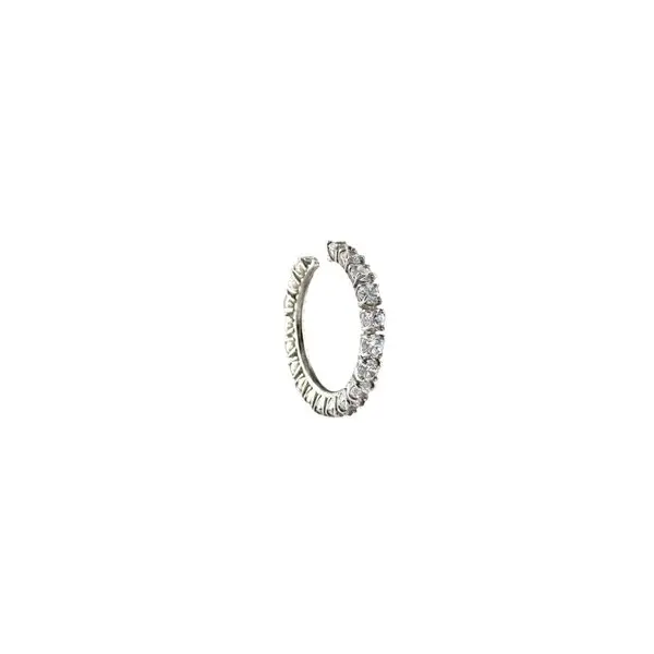 ISKRA Crystal Ear Cuff Medium - Silver