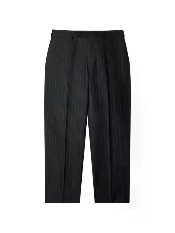 Paul Smith Relaxed-fit Pinstriped Tailored Trousers - Black