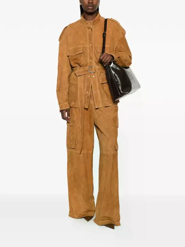 CASSELL Sahariana Belted Suede Jacket