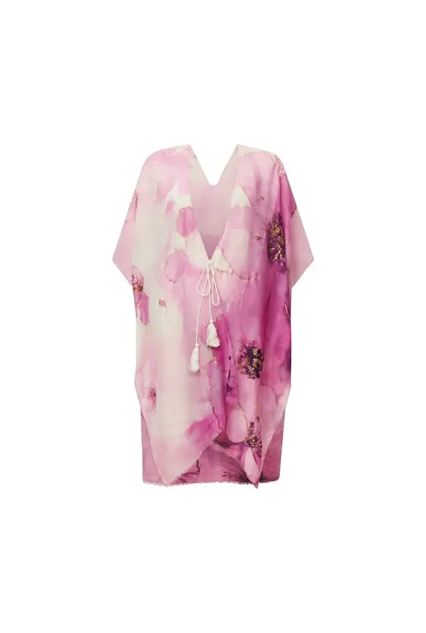 JAMES LAKELAND Watercolour Floral Kaftan - Pink