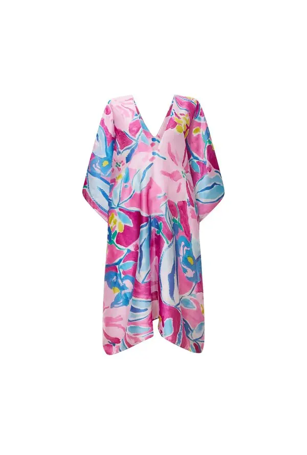 JAMES LAKELAND Abstract Floral V-neck Kaftan