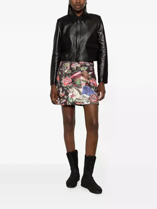 The Artistylist Tattoo Print A-line Skirt