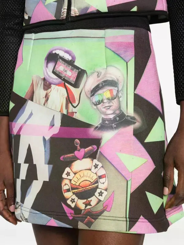 The Artistylist Popstar Graphic Print A-line Mini Skirt