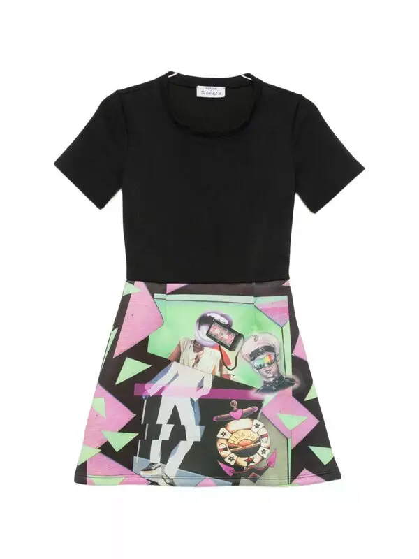 The Artistylist Graphic-print A-line Dress - Pink