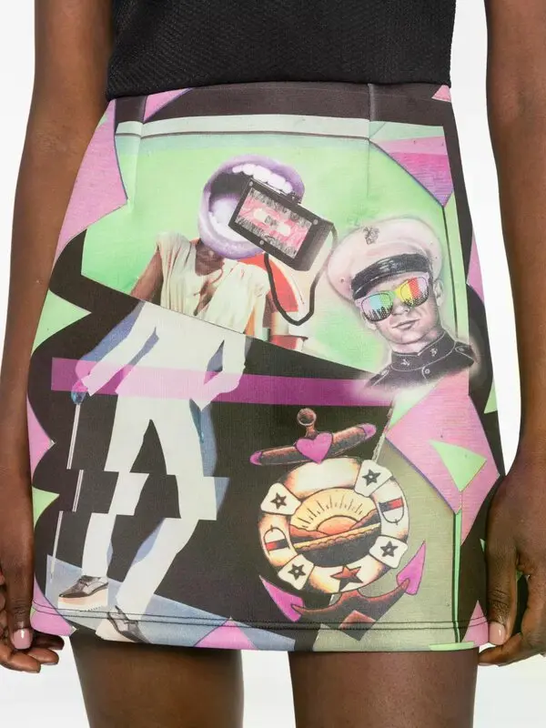 The Artistylist Graphic-print A-line Dress - Pink