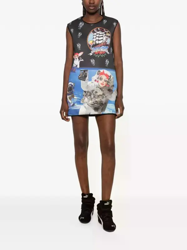 The Artistylist Graphic Print Sleeveless Dress