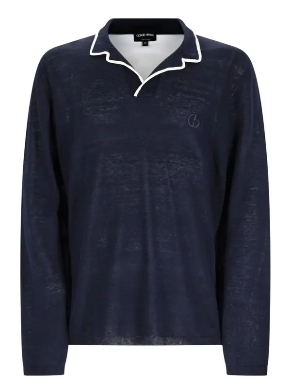Giorgio Armani Polo In Lino E Seta