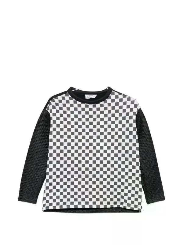 The Artistylist Checkerboard-print Panelled Sweatshirt