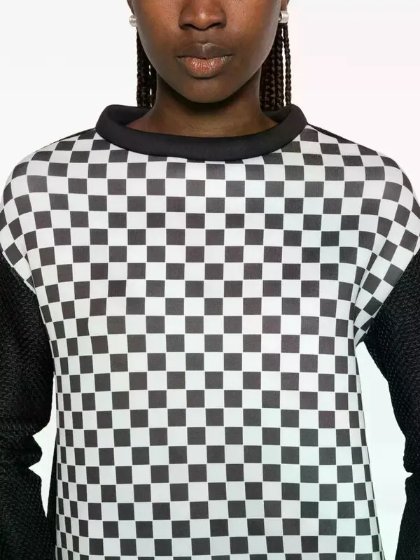 The Artistylist Checkerboard-print Panelled Sweatshirt