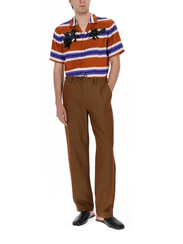 Dries Van Noten Penny Long Trousers - Brown