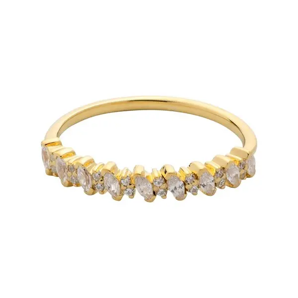 BELINDA JEWELZ Marquise Half-eternity Ring - Gold