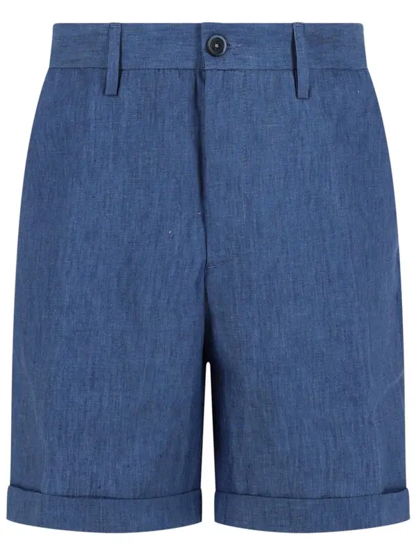 120% Lino Linen Shorts - Blue