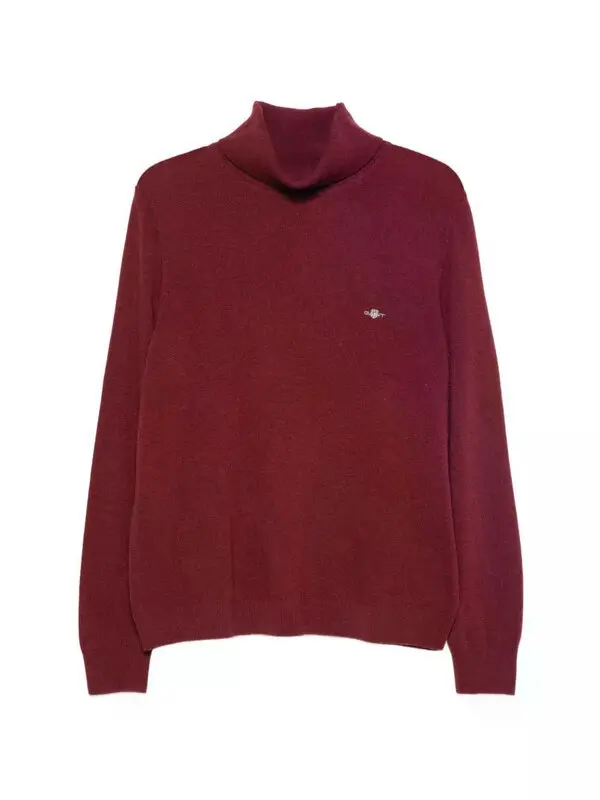 Gant Roll Neck Logo Embroidered Sweater