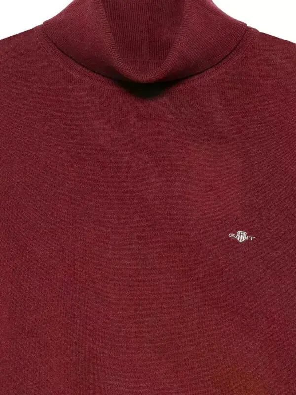 Gant Roll Neck Logo Embroidered Sweater