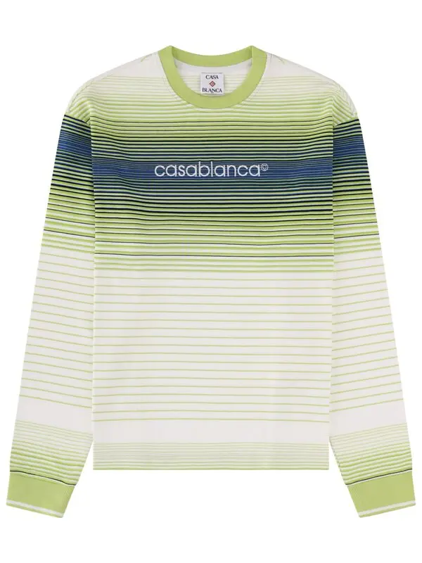 Casablanca Striped Crewneck T-shirt