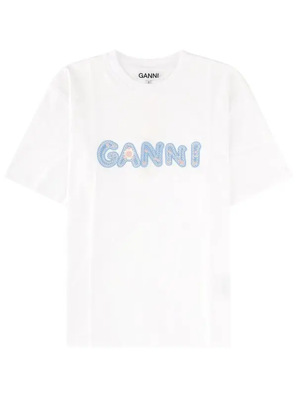 GANNI Logo T-shirt - White