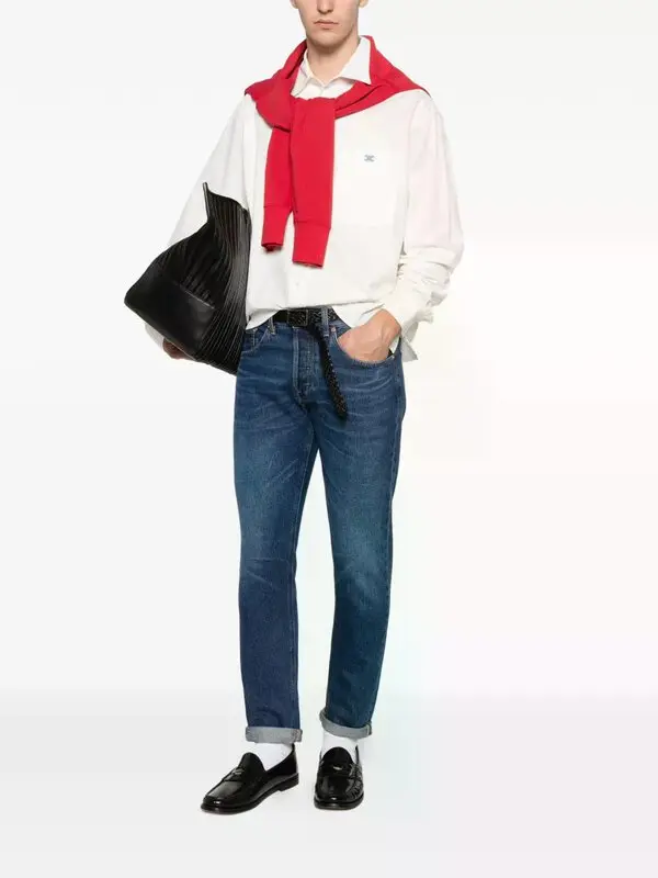 DONDUP Straight Leg Faded Effect Jeans - Blue