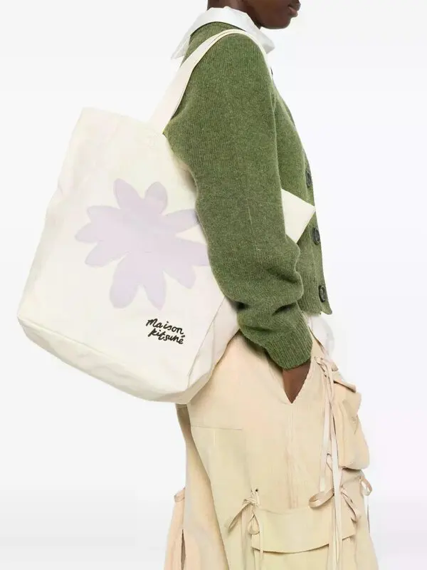 Maison Kitsuné Flower Detail Shoulder Bag