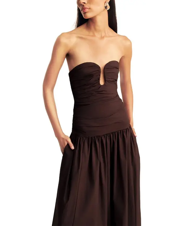 Shona Joy Campbell Pleated Maxi Dress
