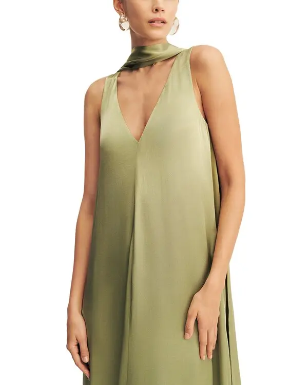 Shona Joy La Lune Scarf Paneled Maxi Dress