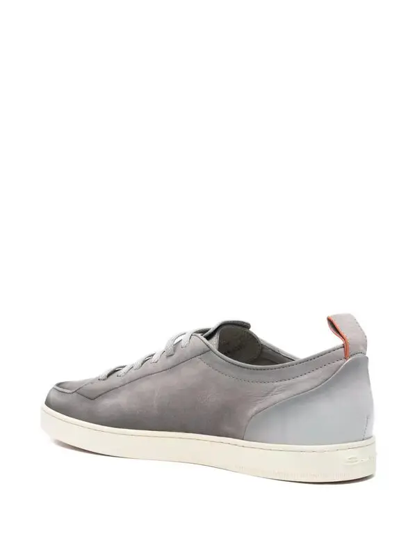 Santoni Logo-debossed Leather Sneakers
