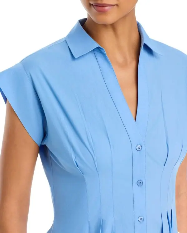 AREA STARS Tia Button Front Dress - Light Blue