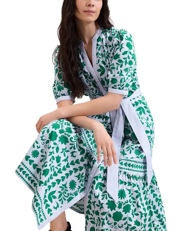 PHASE EIGHT Trinity Heart And Floral Midi Shirt Dress