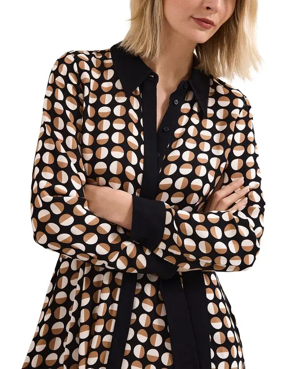 PHASE EIGHT Naomi Spot Shirt Midi Dress