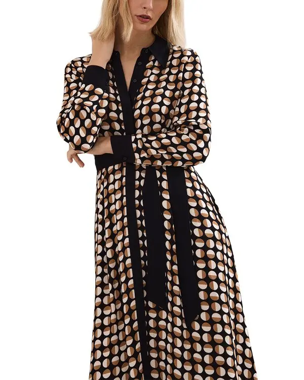 PHASE EIGHT Naomi Spot Shirt Midi Dress