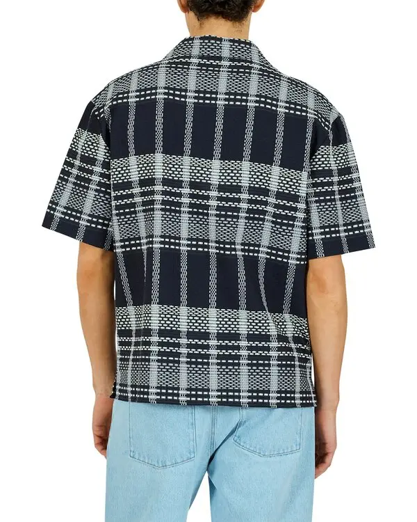 KROST Camp Collar Relaxed Fit Plaid Dash Shirt