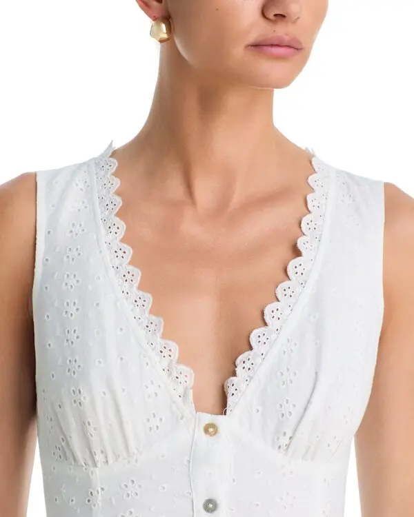 Aqua Eyelet Mini Dress