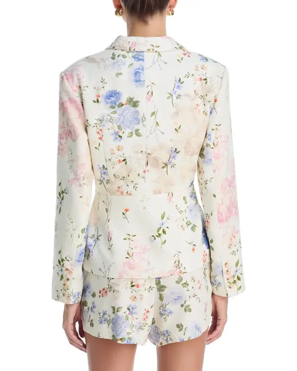 Aqua Floral Blazer