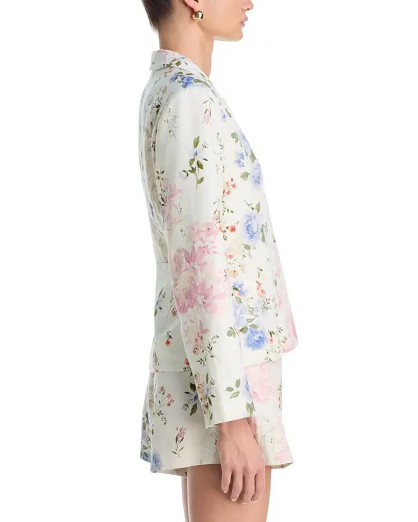 Aqua Floral Blazer