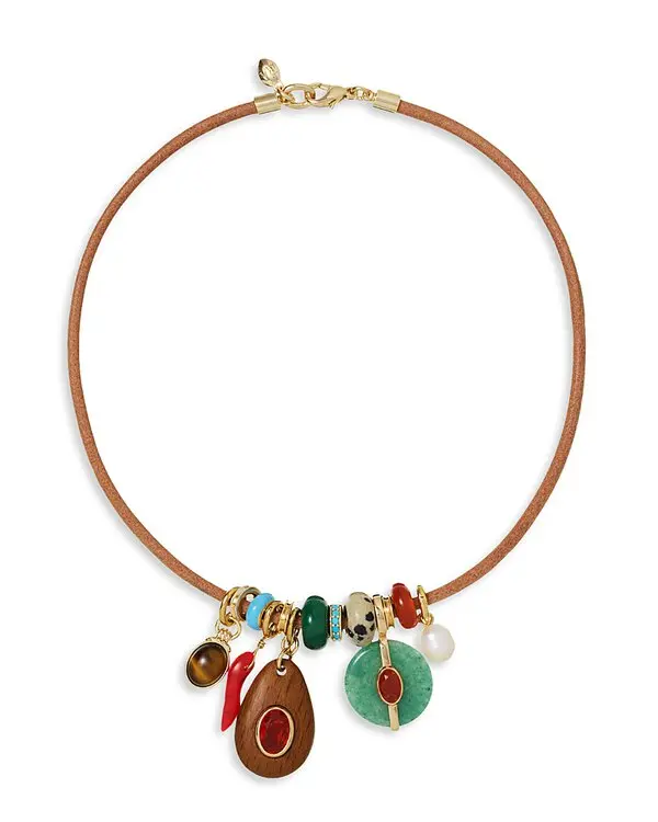 ROXANNE ASSOULIN Leather Charm Necklace - Multi