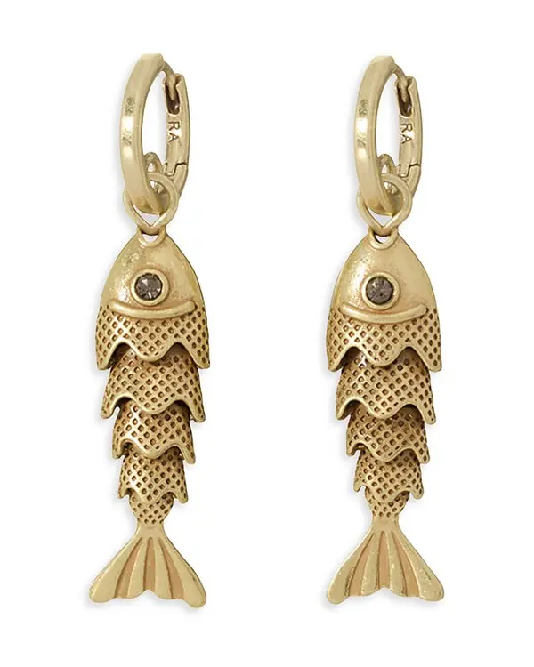ROXANNE ASSOULIN Fish Drop Earrings - Vintage Small