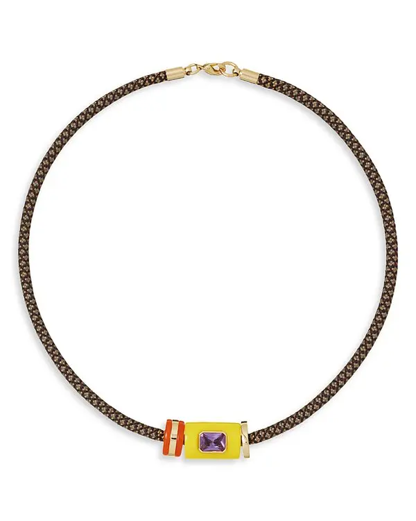 ROXANNE ASSOULIN Cylinder Cord Necklace - Lemon