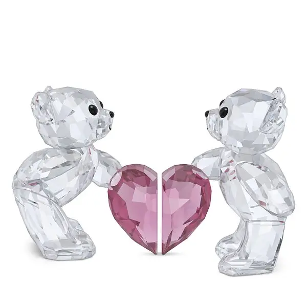 SWAROVSKI Kris Bear Collection A Perfect Match Crystal Figurines - White
