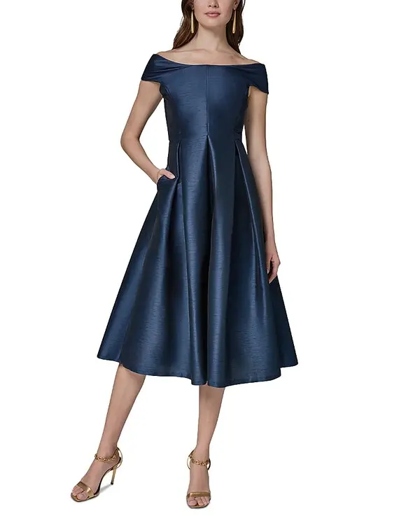 Donna Karan New York Off-the-shoulder Fit & Flare Dress