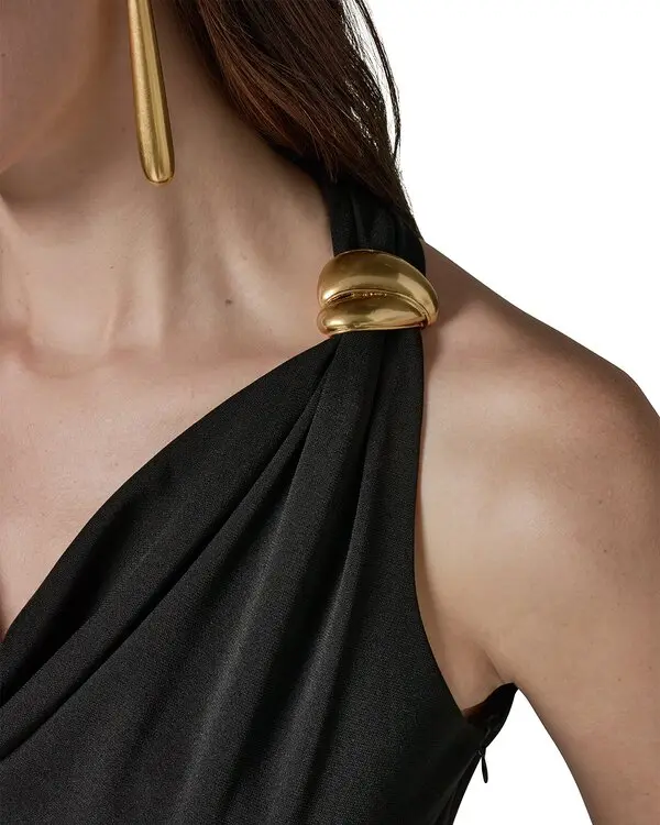 Donna Karan New York Cowl Neck A-line Dress