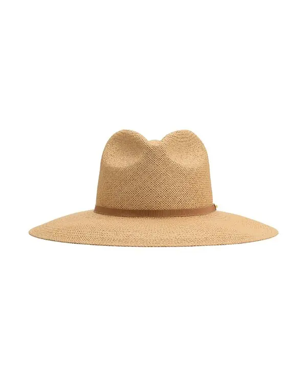 Cuyana Packable Wide Brim Panama Hat - Dark Natural