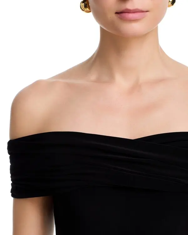 Norma Kamali Sleeveless Cowl Neck Hooded Bodysuit