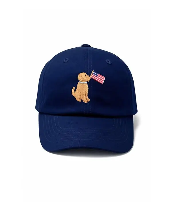 BITS & BOWS American Dog Baseball Hat - Navy Blue