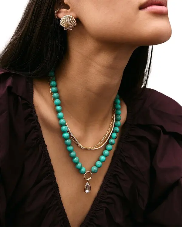Baublebar Janette Beaded Ring Necklace - Blue