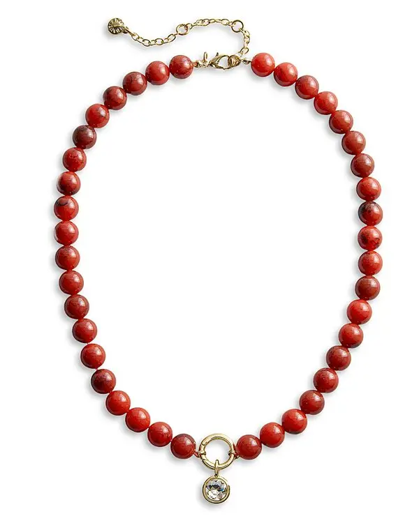 Baublebar Janette Beaded Ring Necklace - Red