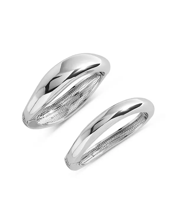 Baublebar Priya Hinge Bangle Bracelet Set - Silver
