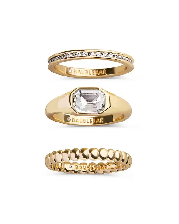 Baublebar Mary Ring Set - Clear