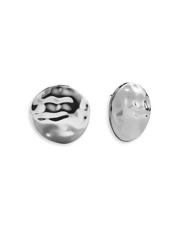 Baublebar Odette Hammered Statement Stud Earrings - Silver