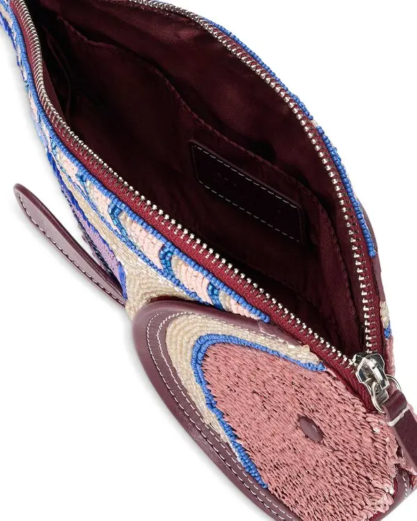 Staud Pesce Beaded Fish Clutch - Ultraviolet